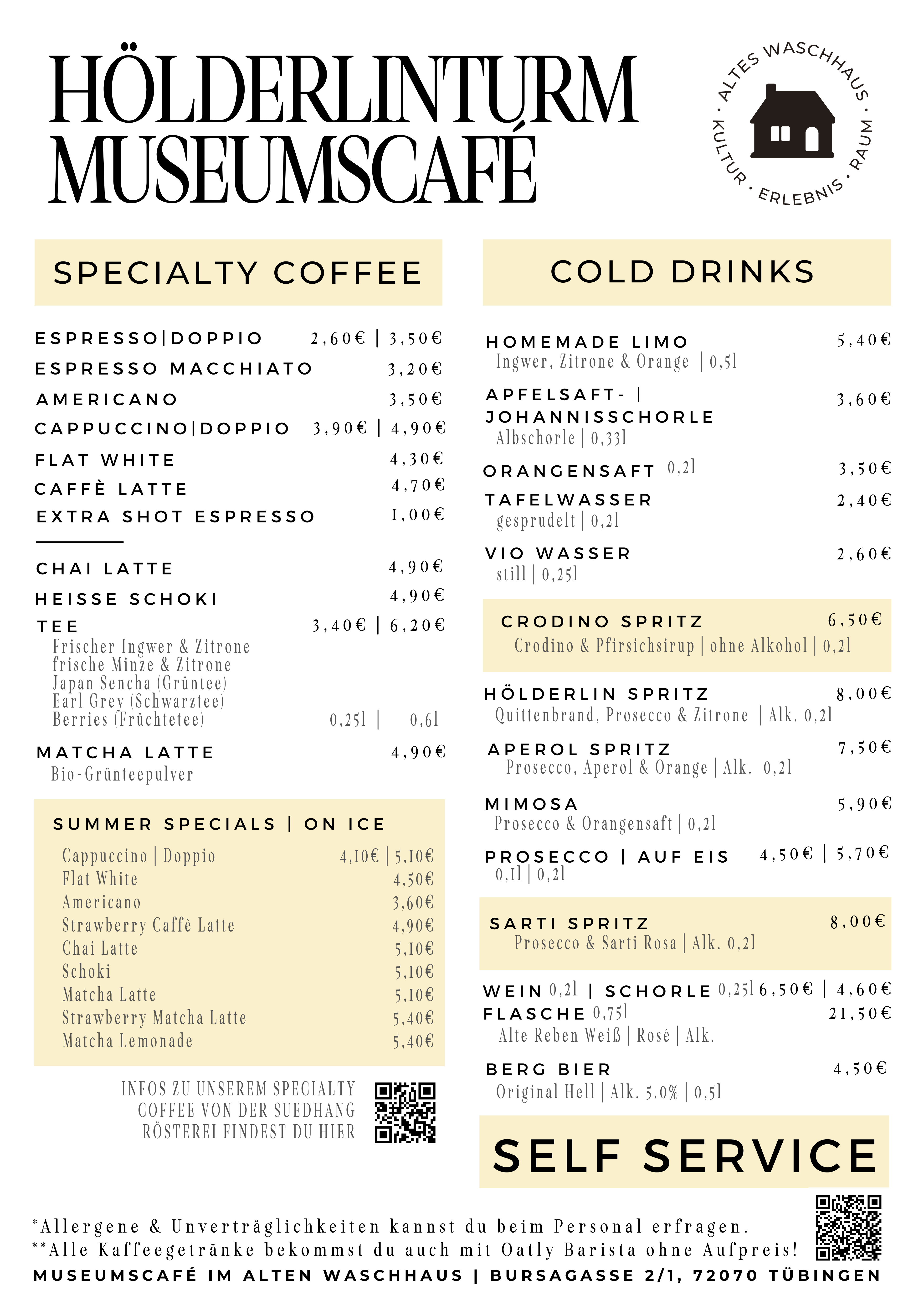 Museumscafé Menu – Kosmos e.V.